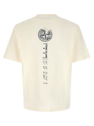 Stone Island Compass Rose Logo T-shirt - Cream