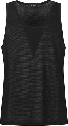 Tom Ford Homme, Tops, Noir, Taille: XL D&eacute;bardeur &agrave; col rond