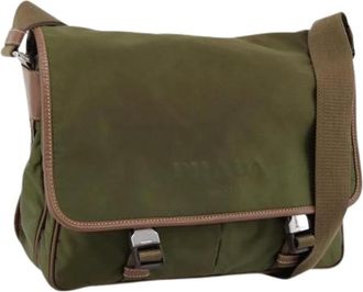 Prada Sac bandouli&egrave;re vintage Prada en nylon - Femme - Pre-owned - Vert - Taille: ONE Size