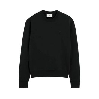 Ami Homme, Sweatshirts et sweats à capuche, Noir, Taille: M SweaT-shirt en molleton bouclé coton, coeur noir