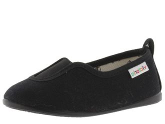 Victoria Plimsoll Unisex Gimnasia Canvas & Zentralem Gummizug & Passende Sohle 104857 für Kinder Negro 28