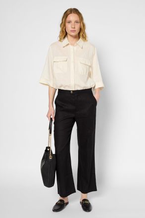 Gerard Darel Pantalon droit en lin - LYS - Noir