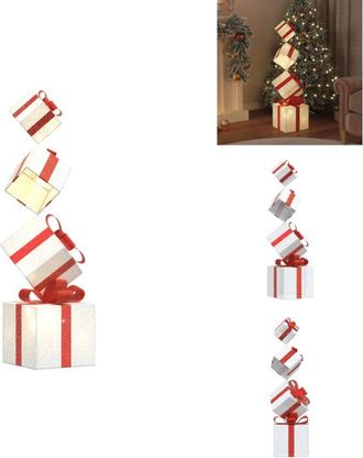 vidaXL Weihnachtsdekoration Geschenkbox 80 LEDs Warmwei&szlig; - Weihnachtsdekoration - Weihnachtsdekorationen - Outdoor Weihnachtsdekoration - Outdoor