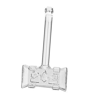 Garneck Carafon Distributeur De Vin en Verre Transparent 400 ML, 3D Forme Marteau, Verre R&eacute;sistant, pour Maison Et Bar, Accessoire Original pour Servir Whisky