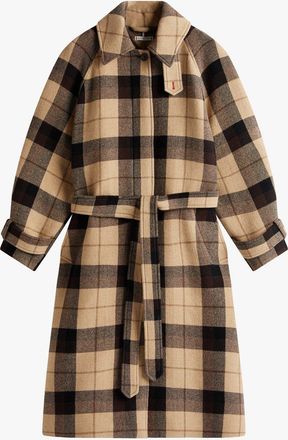 Tommy Hilfiger Manteau oversize ceintur&eacute; en laine &agrave; carreaux