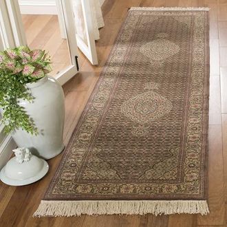 Safavieh Traditionell Teppich für Wohnzimmer, Esszimmer, Schlafzimmer - Stonewash Collection, Kurzer Flor, Indigo, 76 X 244 cm