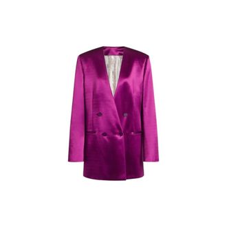 Alberta Ferretti Femme, Vestes, Violet, Taille: 42 FR Manteaux