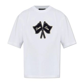 Dsquared2 T-Shirt mit Aufn&auml;her - - Tops - Herren - Wei&szlig; - M