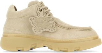 Burberry Homme, Chaussures, Beige, Taille: 44 EU Sand Suede Creeper Lace-up Chaussures