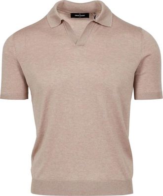 Gran Sasso Homme, Pulls, Beige, Taille: 2XL Maille en soie