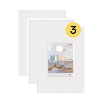 Walther Design Walther Cadre photo design blanc 29,7 x 42 cm (DIN A3) avec verre dart 3 pack, cadre en plastique New Lifestyle KVX342W3