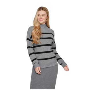 Vila Vila, Femme, Pulls, Gris, Taille: 42 FR Pull Manches Longues