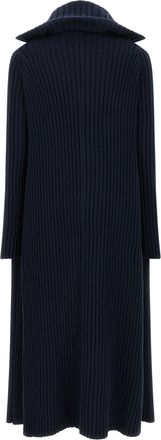 Balenciaga Ribbed Cotton-Blend Cardigan - Navy