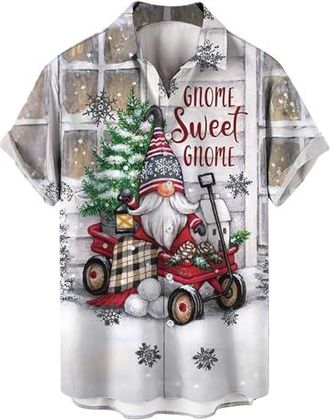 Generic Chemise en flanelle pour homme 2024 Polo de Noël à manches longues pour homme Imprimé Noël Chemise à manches courtes T-shirt à manches longues en coto