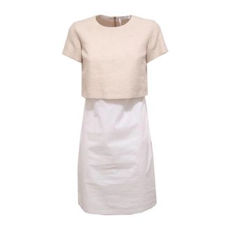 Fabiana Filippi Wei&szlig;/Beige Kleid Made in Italy - - Dresses - Damen - Wei&szlig; - S