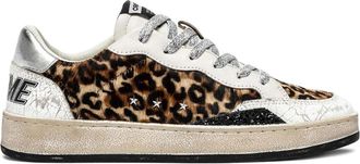 Crime London Femme, Chaussures, Multicolore, Taille: 40 EU Baskets à Imprimé Léopard avec Inserts Pailletés