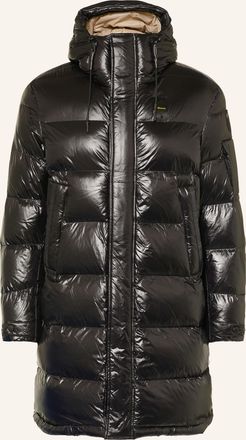 Blauer Steppmantel Aldrich schwarz