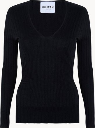 Kujten Pull col V soie et cachemire - Pull Ainur