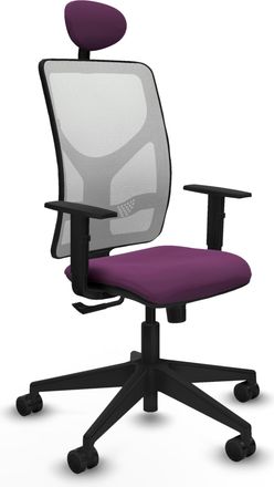 Piqueras y Crespo B&uuml;rostuhl XXL mit 1D-Armlehnen, h&ouml;henverstellbarer Lendenwirbelst&uuml;tze und festem Kopfteil, ausgestattet mit Sincro 3 Positionen und Schneideschaum, We