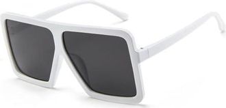 Generic Lunettes De Soleil Carrées For Hommes Et Femmes, Monture Large, For La Conduite Les Déplacements Quotidiens(White)