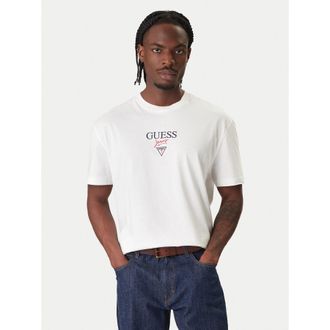 Guess T-Shirt M6RI45 K8HM0 Wei&szlig; Oversize