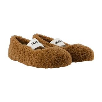 Moon Boot Womens Ballerinas - Moon Boot Leather Brown Cowhide Shoes Flat-Shoes