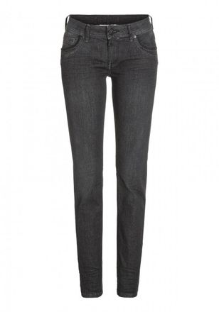 Timezone Damen Slim Tahila Super Stretch Straight Jeans,Schwarz (Black Vintage Wash 9019), W26/L32