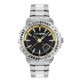 Plein Sport Homme, Accessoires, Gris, Taille: ONE Size Montre Quartz Dateur Trois Aiguilles