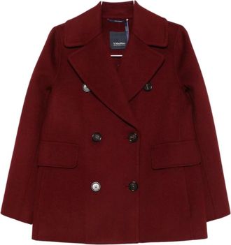 Max Mara Femme, Manteaux, Rouge, Taille: 38 FR Giaccone in lana vergine