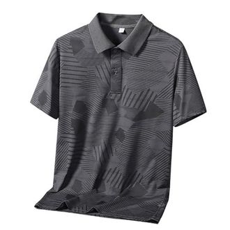 Generic Polo &agrave; boutons sur le devant pour homme - Respirant - Polo d&eacute;t&eacute; d&eacute;contract&eacute; &agrave; manches courtes - Col rabattu, coupe classique - Pour le sport, le golf,