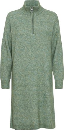 Fransa FRSanny Damen Strickkleid Feinstrickkleid Kleid mit Troyerkragen Rippb&uuml;ndchen Regular fit, Gr&ouml;&szlig;e:L, Farbe:Laurel Wreath Melange (1760091)