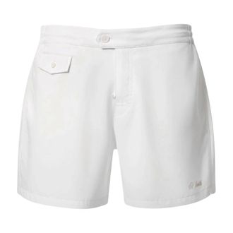 MC2 Saint Barth Capferrat Badeshorts mit elastischem Bund und Stickerei - - Swimwear - Herren - Wei&szlig; - 2XL