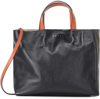 Marni Femme, Sacs, Noir, Taille: ONE Size Minimal Leather Tote