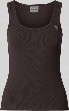 Guess Tanktop in Ripp-Optik mit Label-Applikation Modell COLETTE