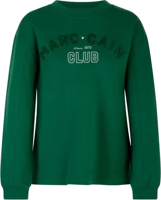 Marc Cain Femme, Sweatshirts et sweats &agrave; capuche, Vert, Taille: 40 FR SweaT-shirt mit Beflockung