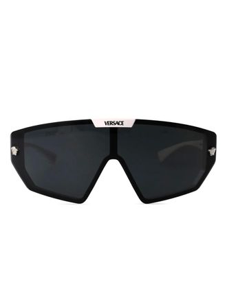 Versace lunettes de soleil &agrave; monture oversize - Blanc
