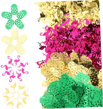 Valiclud Sommer Hawaii Konfetti Tropische Tischdeko mit Ananas Flamingo Cocktailglas Streudeko für Party Hochzeit Geburtstag Shower Sicher und Vielseitig Einse