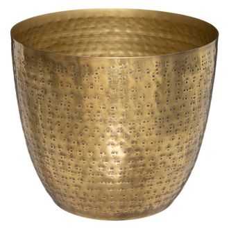 Atmosphera Atmosphera - Topf Oasis - geh&auml;mmertes Metall - goldfarben D. 18 cm - Golden