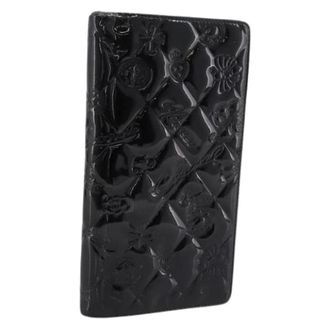 Chanel Portefeuille long vintage en cuir verni doccasion - Femme - Pre-owned - Noir - Taille: ONE Size