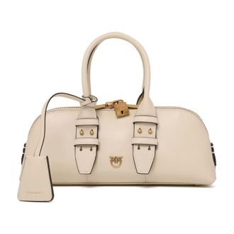 Pinko Pinko, Femme, Sacs, Blanc, Taille: ONE Size Sac &agrave; main horizontal Bowling