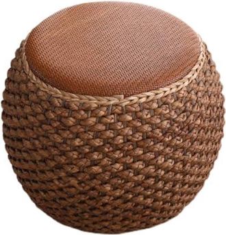 Generic Pouf tiss&eacute; &agrave; la main - Repose-pieds d&eacute;coratif tress&eacute; et chaise dappoint pour salon, chambre &agrave; coucher et d&eacute;coration dint&eacute;rieur