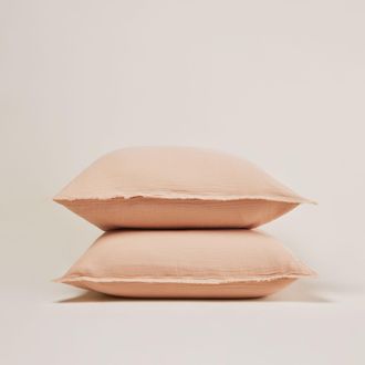 Madura Lot De 2 Taies DOreiller Lou Pêche rosé - ROSE