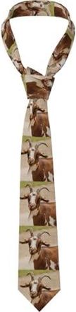 Generic Cravate Homme Ch&egrave;vre Classique Necktie R&eacute;glable Cravate Pour Affaires L&Eacute;cole Accessoires