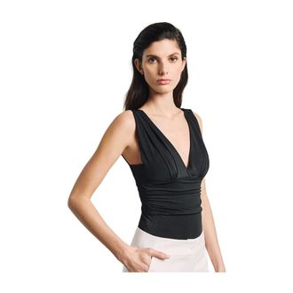 Access Fashion Access Fashion, Femme, Tops, Noir, Taille: 44 FR Body D&eacute;collet&eacute; Plongeant