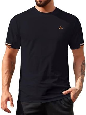 Generic T-shirt de sport pour homme, t-shirt dentra&icirc;nement, t-shirt de fitness, s&eacute;chage rapide, t-shirt d&eacute;t&eacute;, t-shirt &agrave; col rond, t-shirt de corps uni, t-shir