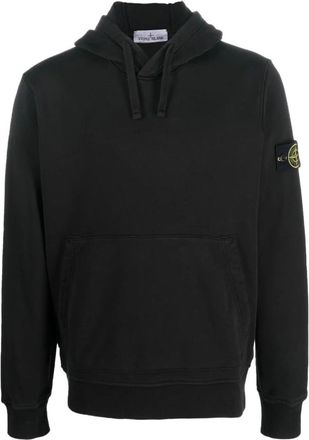 Stone Island Homme, Sweatshirts et sweats &agrave; capuche, Noir, Taille: XL Molleton de coton