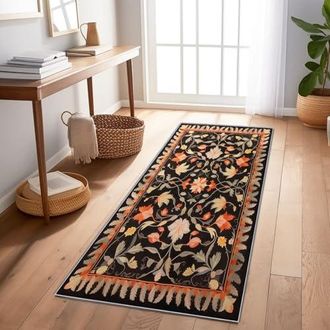 Generic Tapis Couloir Long Antid&eacute;rapant, 80 x 150 cm Interieur Bureau Poil Ras Decoration - Exquis Floral Tulipe Coureur Paillasson pour Salon Adulte ChambreB