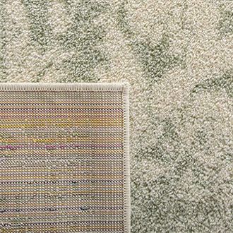 Safavieh Distressed Teppich f&uuml;r Wohnzimmer, Esszimmer, Schlafzimmer - Adirondack Collection, Kurzer Flor, Elfenbein und Salbei, 244 x 244 cm