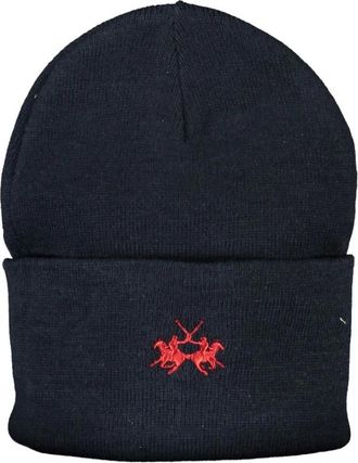 La Martina Blauer Polyester Hut mit Stickerei - - Accessories - Herren - Blau - ONE SIZE