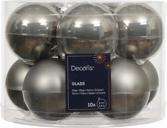 Kaemingk Weihnachtskugeln Glas 6cm x 10 Stück - matt & glänzend - Christbaumkugeln Weihnachtsbaumkugeln für Weihnachten - Christbaumschmuck & Weihnachtsbaumsch